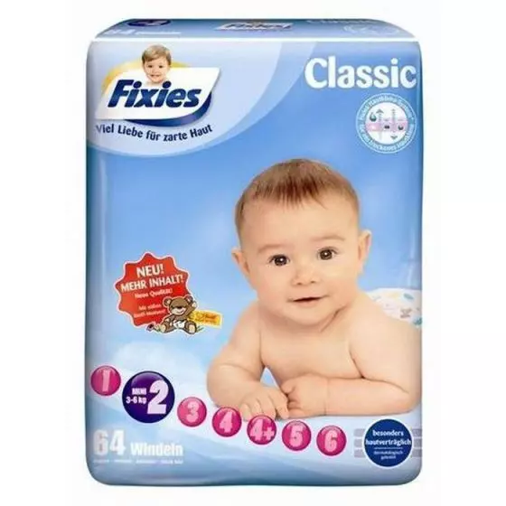168 baby diapers Fixies Mini (3-6 kg) for £33.75