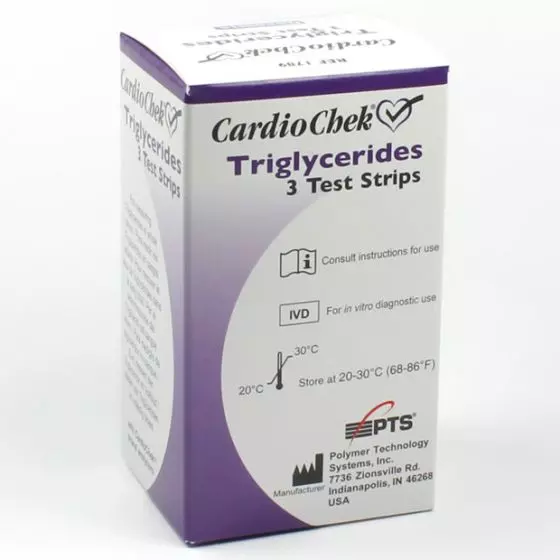 Triglycerides strips Cardiocheck box of 25 for %S
